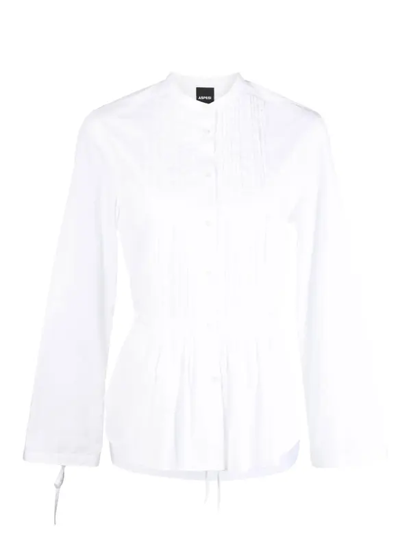 Aspesi Peplum Cotton Shirt - White