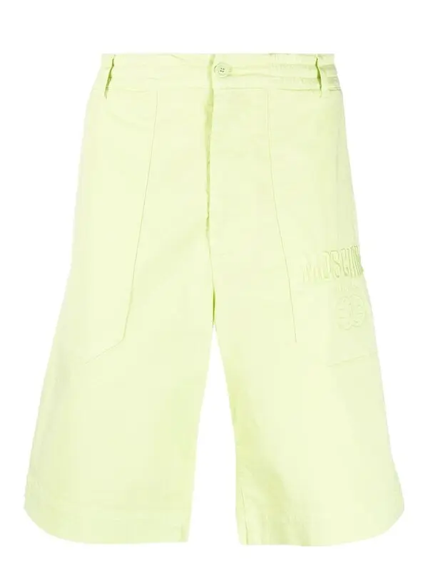 Moschino Embroidered Logo Detail Knee-length Shorts - Green