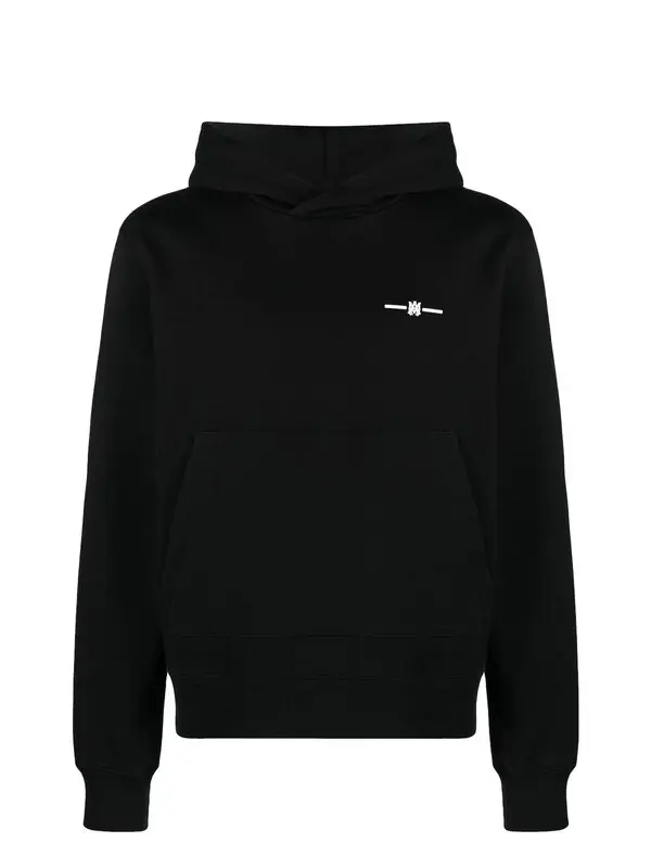 Amiri Logo-print Cotton Hoodie - Black