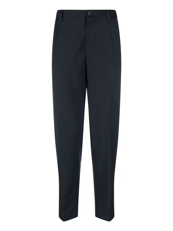 Dolce & Gabbana Logo-embroidered Tailored Trousers - Blue