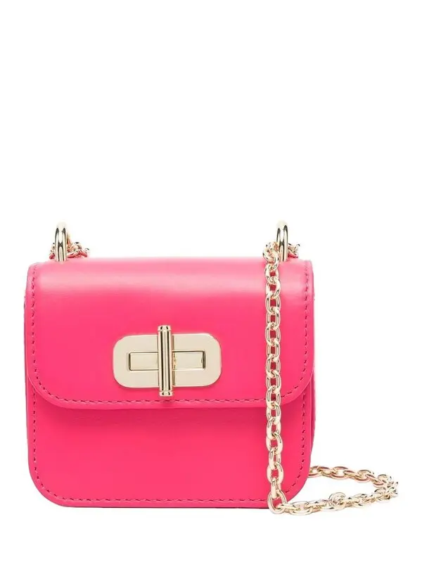 Tommy Hilfiger Chain-link Leather Crossbody Bag - Pink