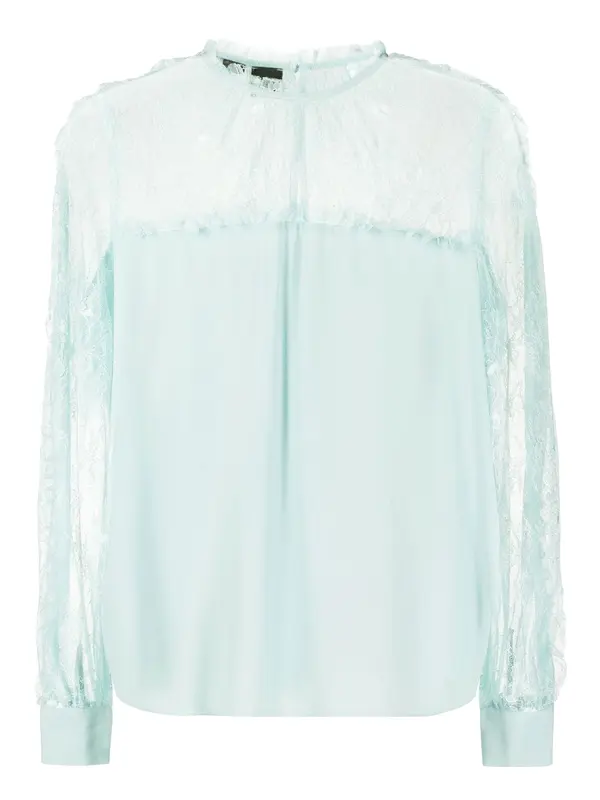 Pinko Lace-panel Blouse - Green