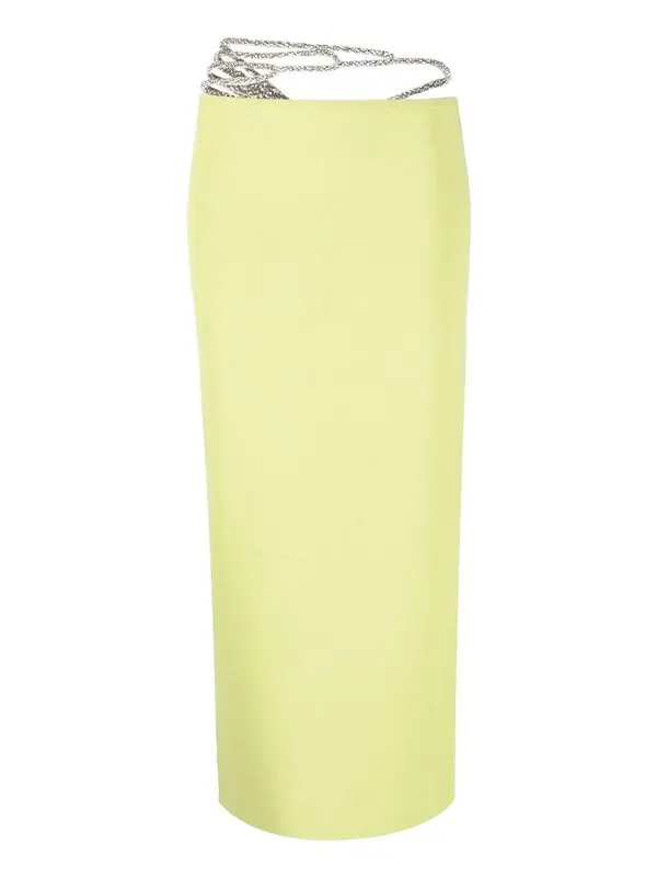 Christopher Esber Crystal-embellished Strap Detail Skirt - Green