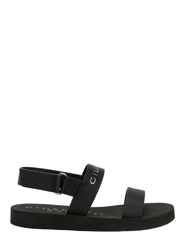 GIUSEPPE ZANOTTI Saiph Logo-strap Sandals - Black