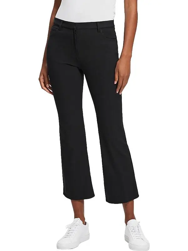Theory Cropped Kick Flare Pants - Black