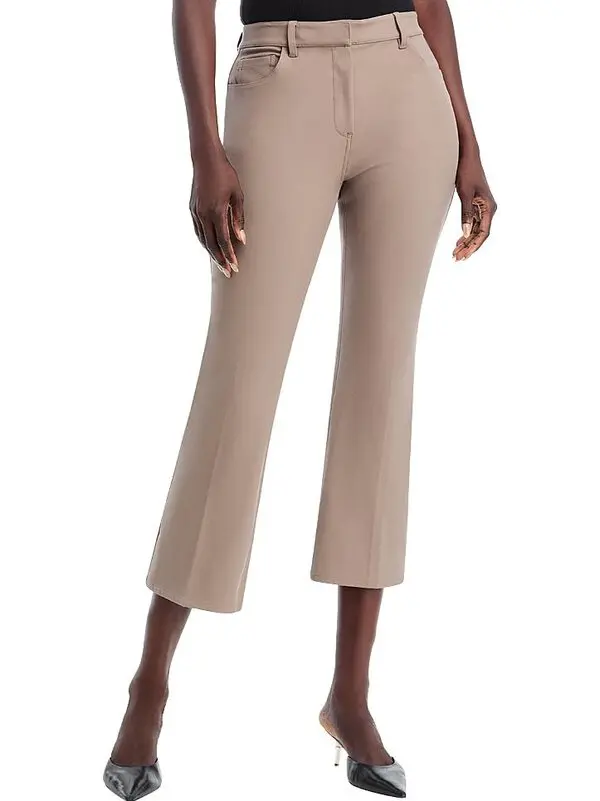 Theory Cropped Kick Flare Pants - Smoke
