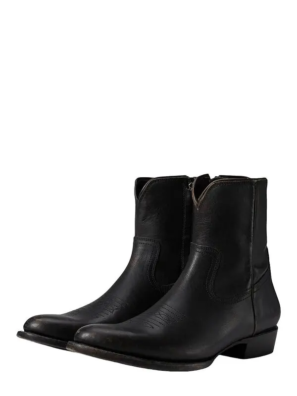 THE FRYE COMPANY Austin Zip Up Boots - Black