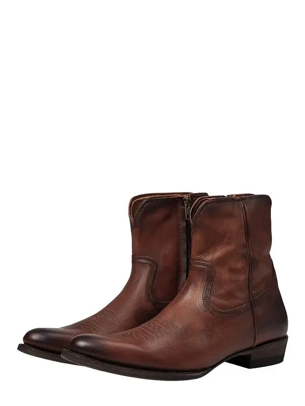 THE FRYE COMPANY Austin Zip Up Boots - Tan