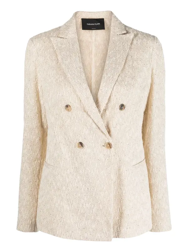 Fabiana Filippi Double-breasted Blazer - Neutrals
