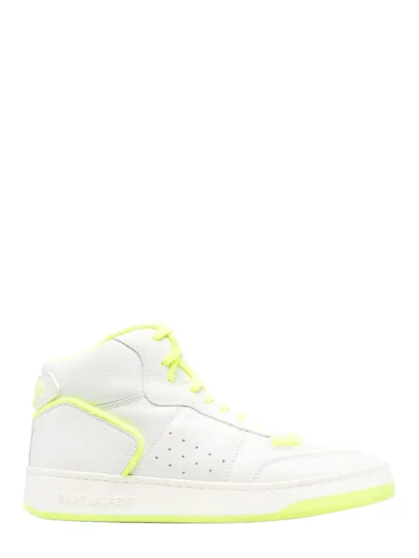 Saint Laurent Two-tone High-top Sneakers - White