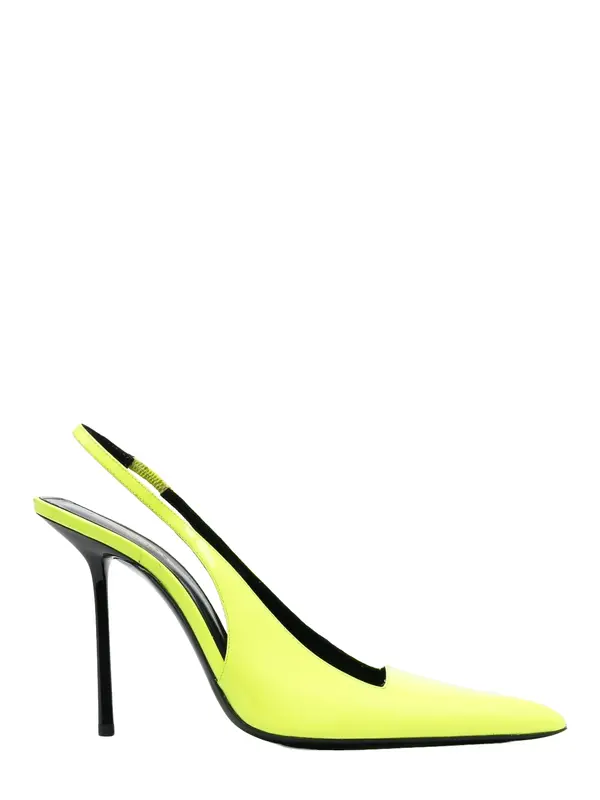 Saint Laurent Kiss 115mm Slingback Pumps - Green