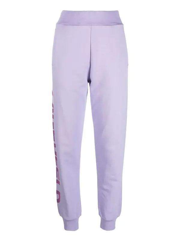 Karl Lagerfeld Organic Cotton Logo-print Track Pants - Purple