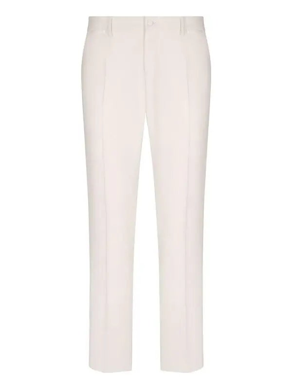 Dolce & Gabbana Stretch-wool Tuxedo Trousers - Neutrals