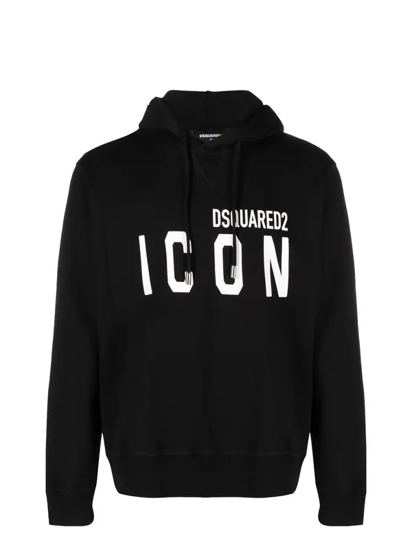 Dsquared2 Logo-print Cotton Hoodie - Black