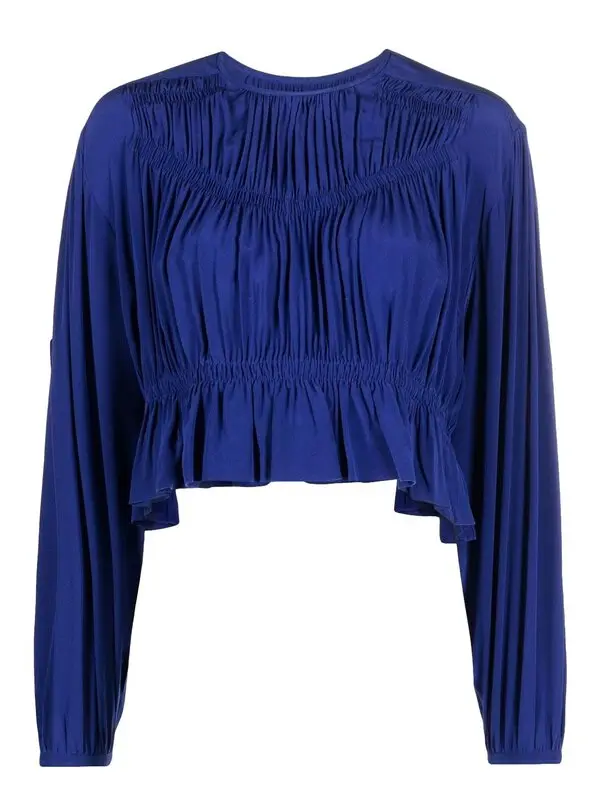 Isabel Marant Pleated Silk Top - Blue