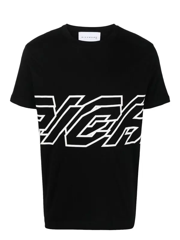 John Richmond Logo-print Cotton T-shirt - Black
