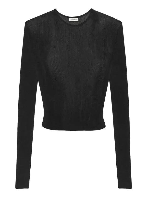 Saint Laurent Fine-knit Top - Black