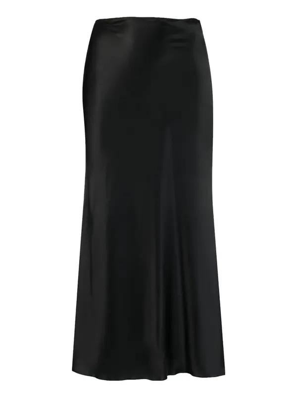 MANURI Patricia Silk Skirt - Black