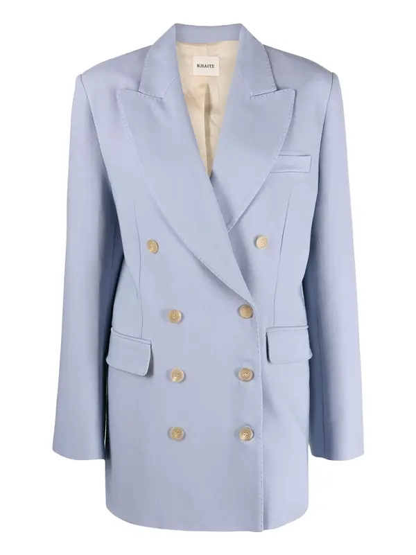 Khaite The Balton Double-breasted Blazer - Blue