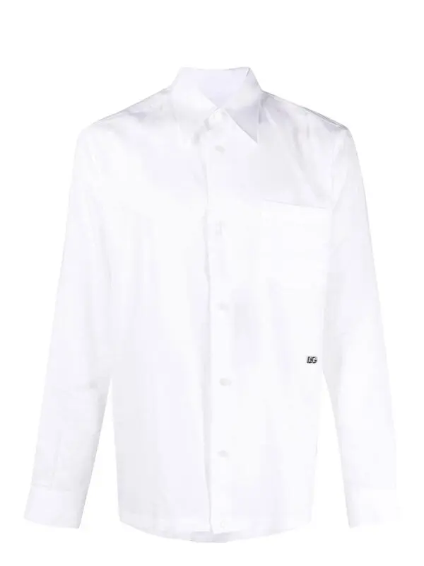Dolce & Gabbana Logo-detail Long-sleeve Shirt - White