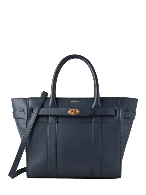Mulberry Small Zipped Bayswater Leather Satchel - Night Sky