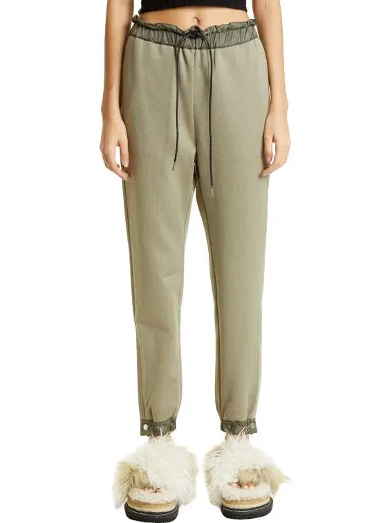 Sacai Cotton Jersey Sweatpants - L/khaki