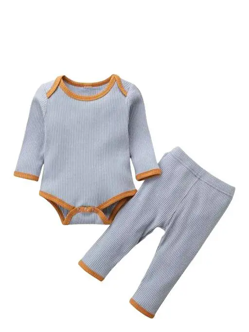 ASHMI & CO. Rowan Long Sleeve Bodysuit & Leggings Set - Blue