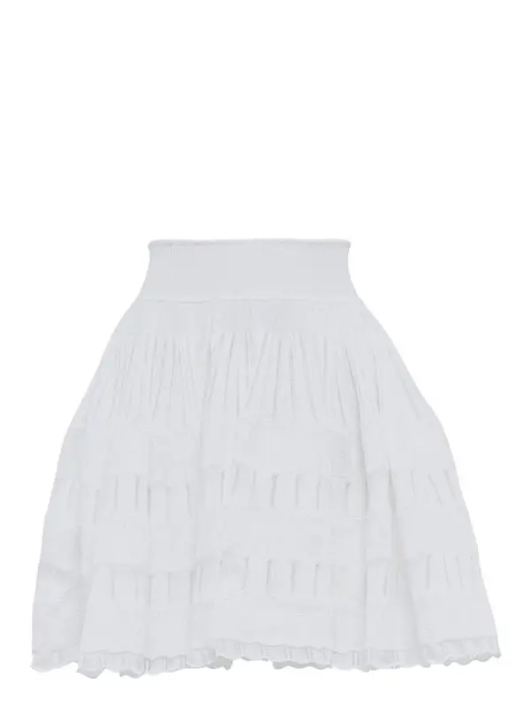 ALAÃA Fluid Mini Skirt - Optic White