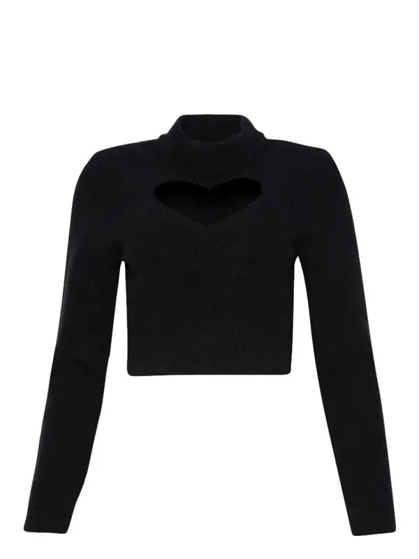 Alaïa Knit Heart Jumper - Black