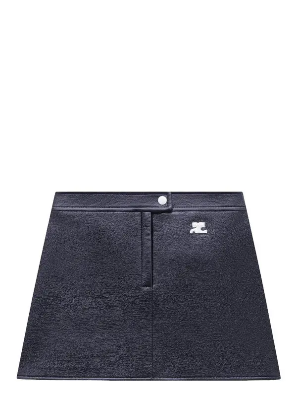 COURRÃ¨GES Reedition Vinyl Mini Skirt - Blue