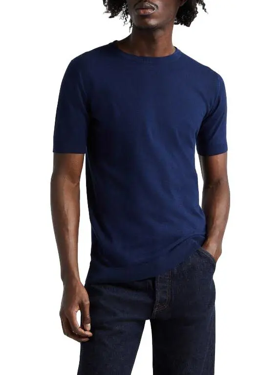 John Smedley Park Cotton Piqué T-shirt - French Navy