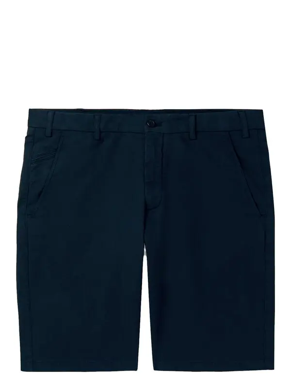 Loro Piana Straight-leg Cotton-blend Bermuda Shorts - Blue