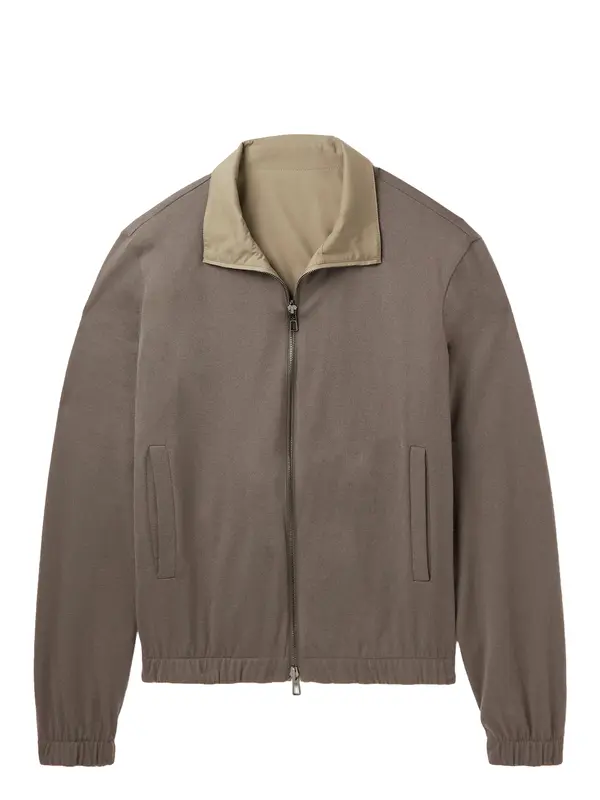 Loro Piana Reversible Windmate® Storm System® Shell And Cashmere Bomber Jacket - Neutrals