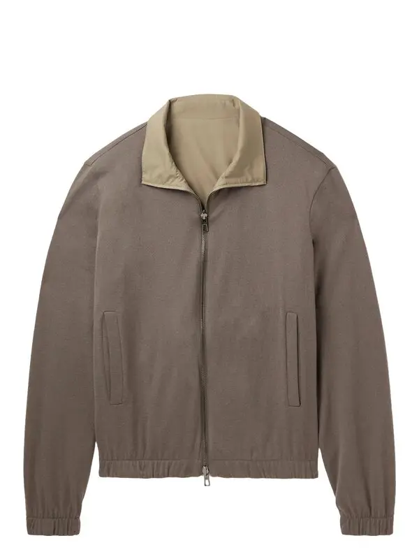 Loro Piana Reversible Windmate® Storm System® Shell And Cashmere Bomber Jacket - Neutrals