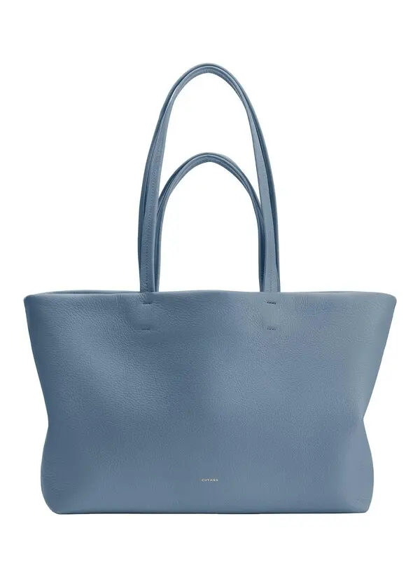 Cuyana Leather Tote Bag - Azure
