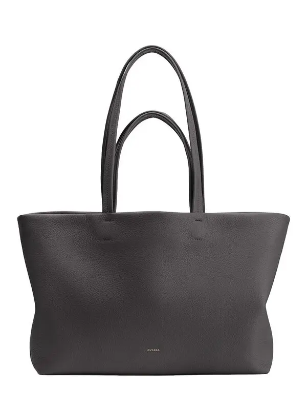 Cuyana Leather Tote Bag - Charcoal