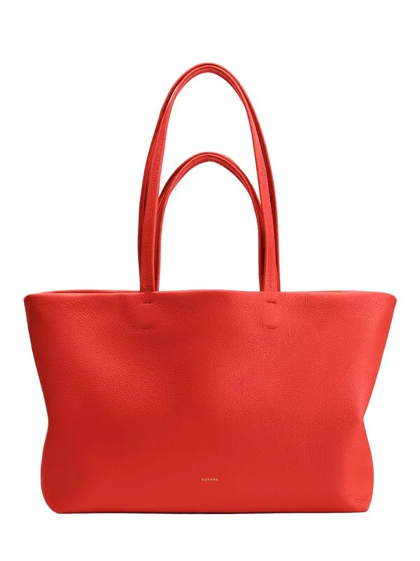 Cuyana Leather Tote Bag - Chili