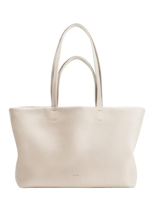 Cuyana Leather Tote Bag - Ecru