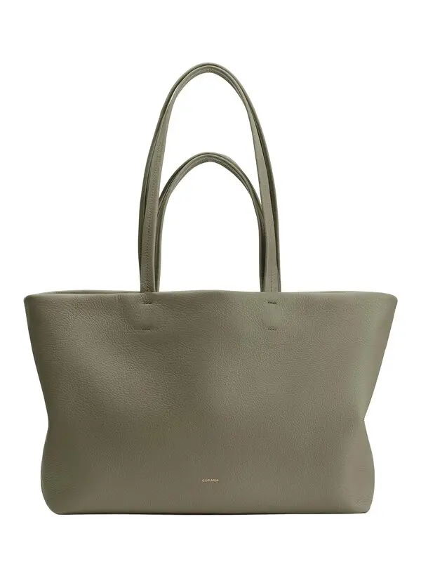 Cuyana Leather Tote Bag - Olive
