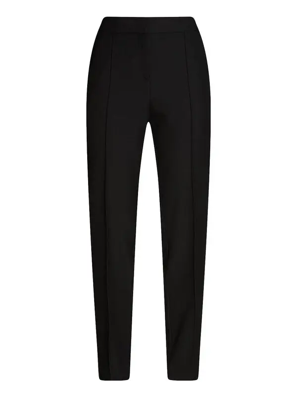 Maje Cropped Tapered Twill Pants - Black