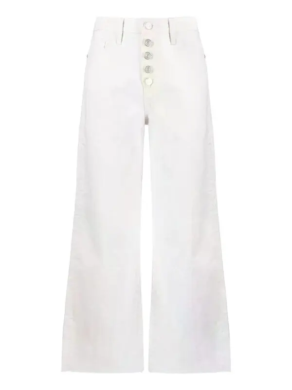 FRAME Cropped Wide-leg Jeans - Neutrals