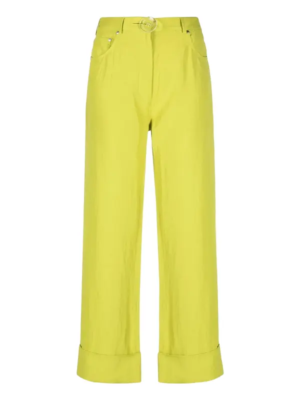 Stella McCartney High-waisted Straight-leg Trousers - Green