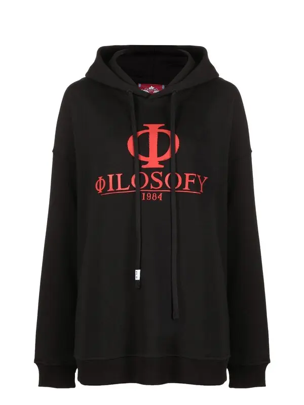Philosophy Di Lorenzo Serafini Logo-print Drawstring Hoodie - Black