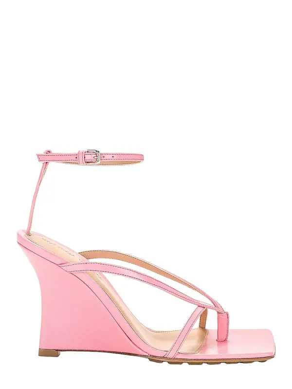 Bottega Veneta Stretch Ankle Strap Wedge Sandal - Blossom
