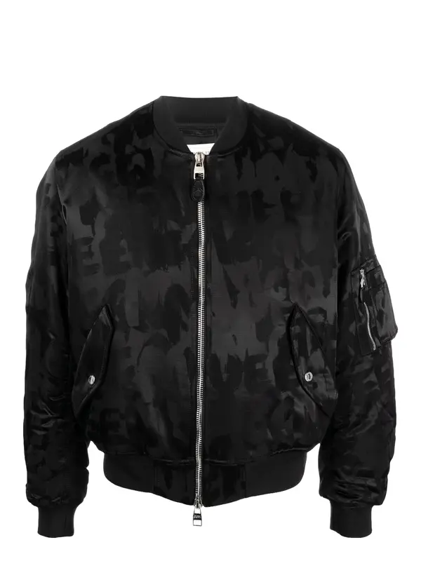 Alexander McQueen Logo-print Bomber Jacket - Black