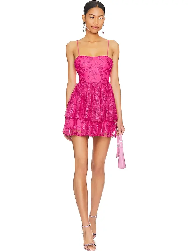LOVERS AND FRIENDS Jia Mini Dress - Electric Pink Floral