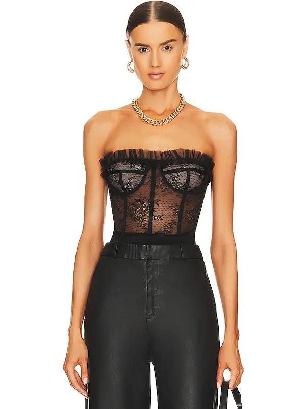 Nbd Maren Corset Top - Black