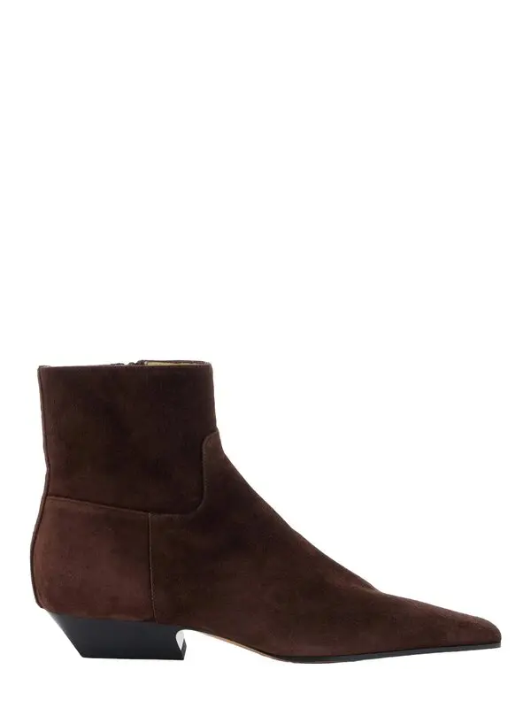 Khaite Marfa Suede Ankle Boots - Brown