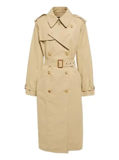 NILI LOTAN Tanner Cotton-blend Trench Coat - Beige
