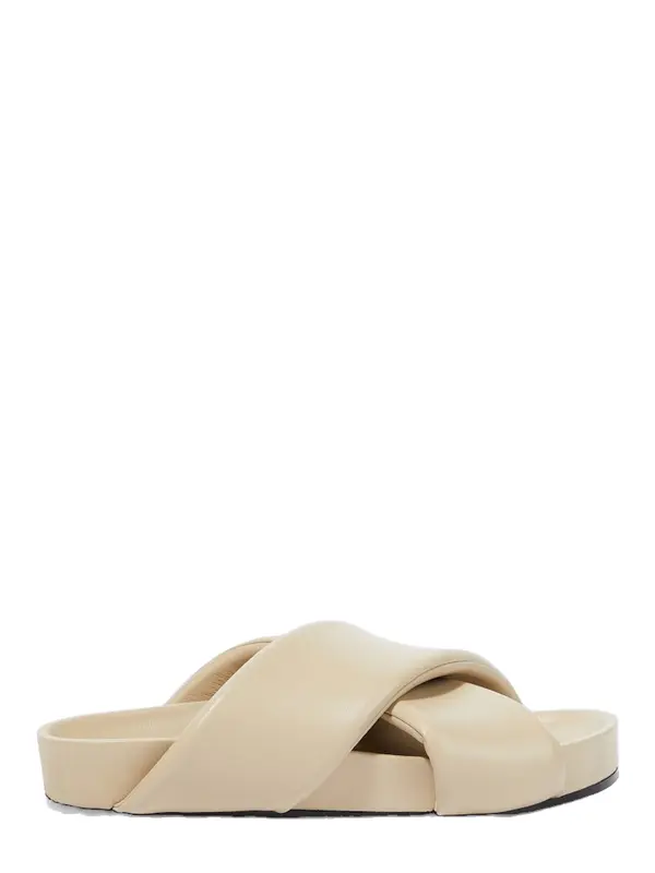 JIL SANDER Leather Sandals - Brown